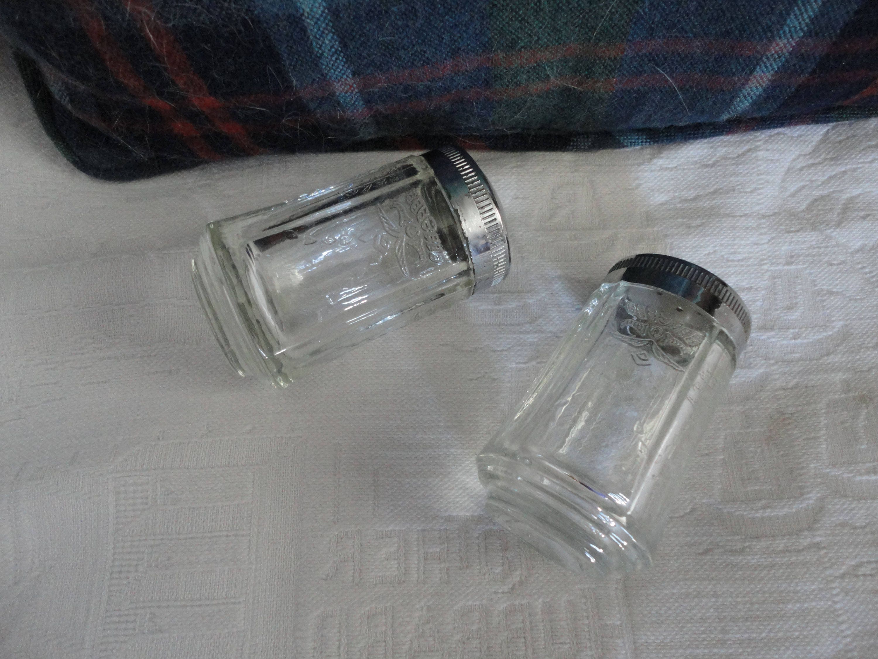 Vintage Clear Glass Salt and Pepper Shaker Set Swag Design - Etsy