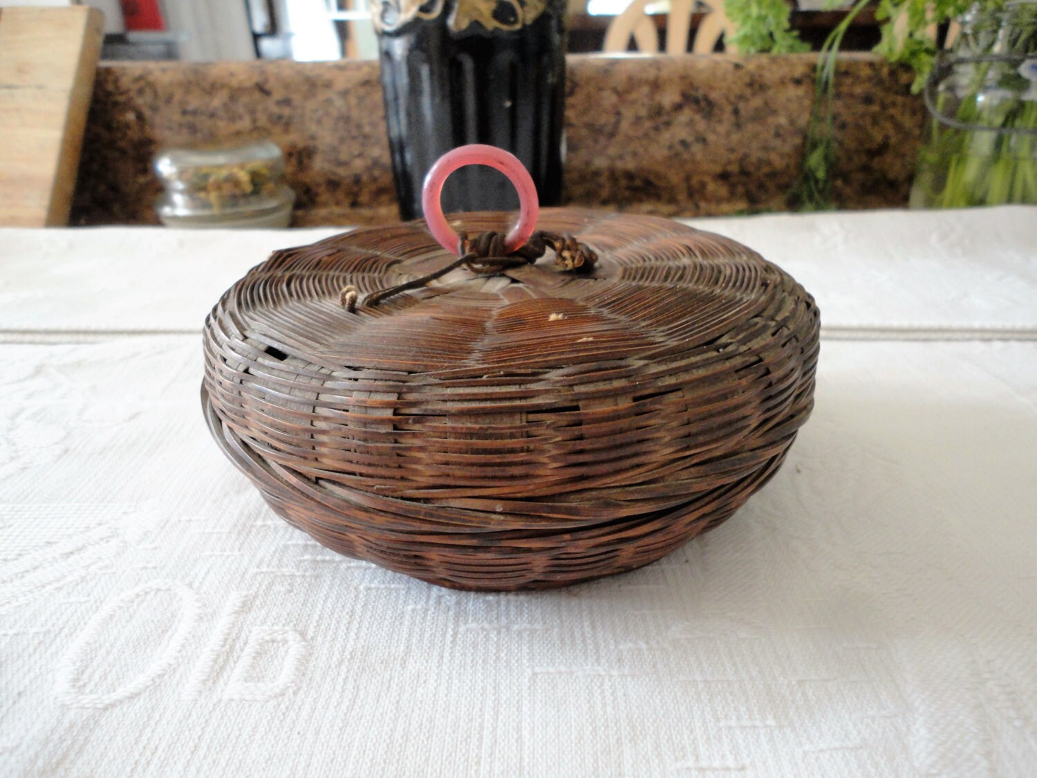 Chinese Wedding Sewing Basket Wicker Weave Keepsake Basket | Etsy