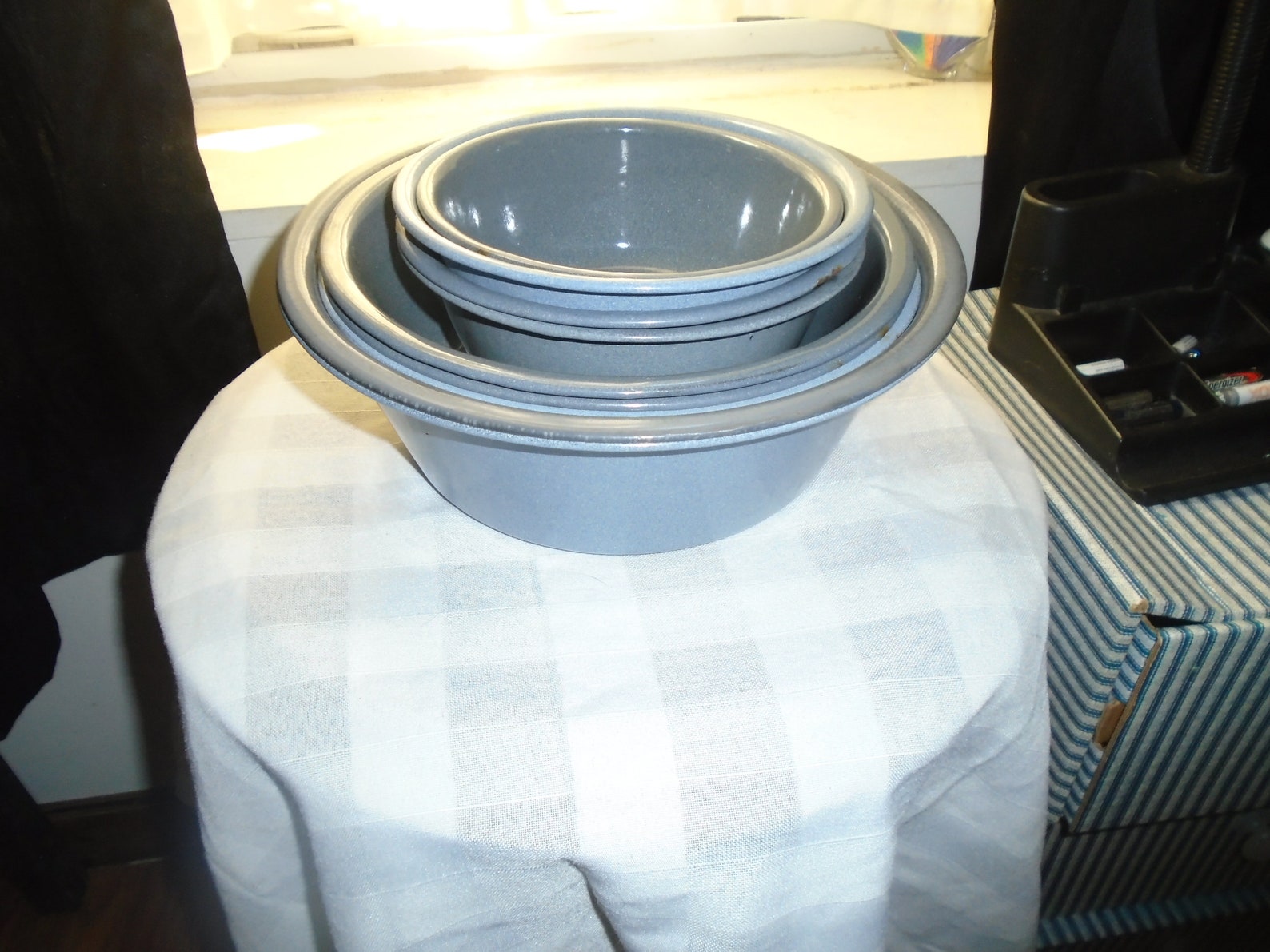 Vintage 9 Piece Gray Enamelware Bowls Assorted Sizes - Etsy