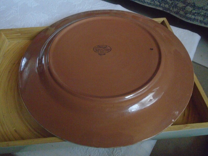 Stangl Pottery Terra Rose Hand Painted Yellow Tulip Platter - Etsy