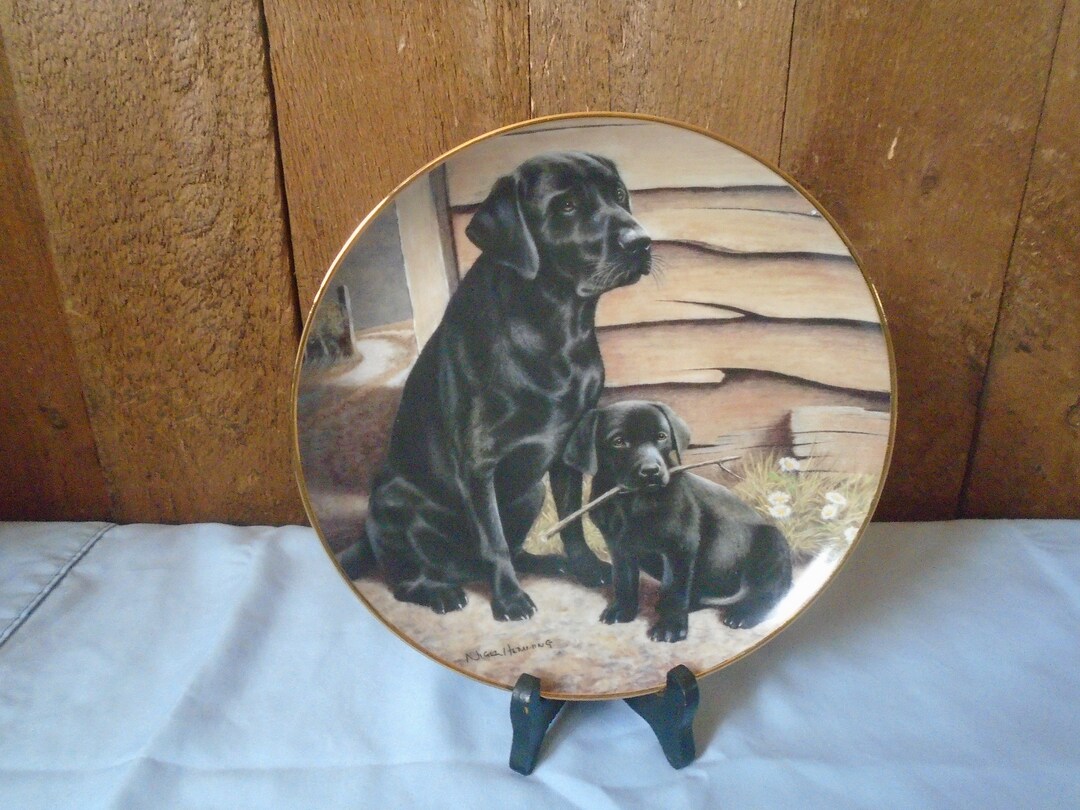 Franklin Mint Labrador Retrievers Collector Plate, "like Father Like ...