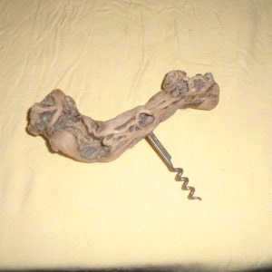 Vintage Driftwood Corkscrew Wine Bottle Opener - Etsy