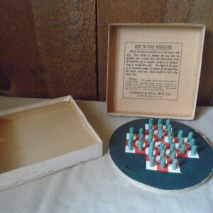 Antique Puzzle Peg Educational Game With Original Box - Etsy