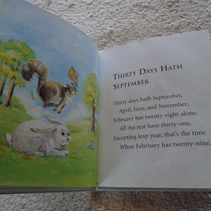 Thirty Days of September and Other Calendar Rhymes Mother Goose Book - Etsy