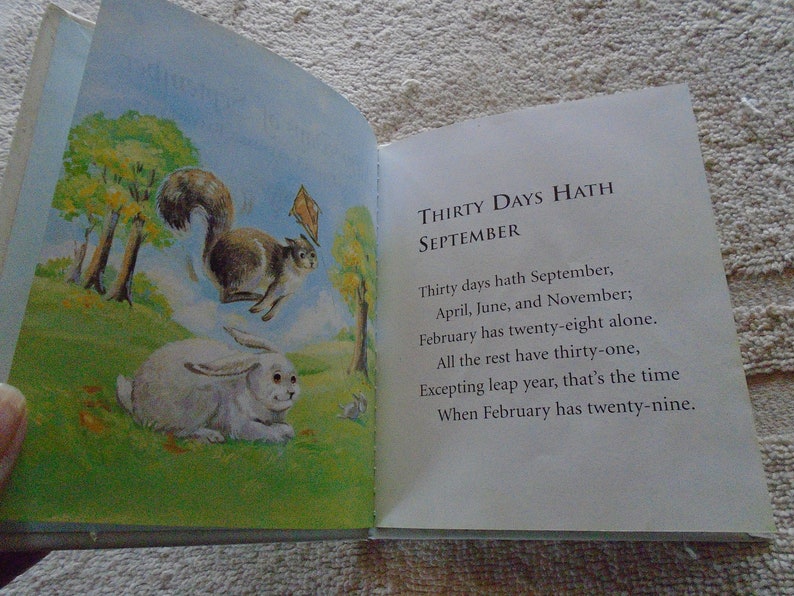 Thirty Days of September and Other Calendar Rhymes Mother Goose Book - Etsy