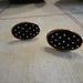 Victoria Flemming Cuff Links Hand Painted Porcelain Black and White ...