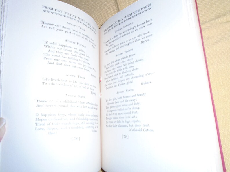 Antique Stiff Card Cover Book From Day to Day With the Poets - Etsy