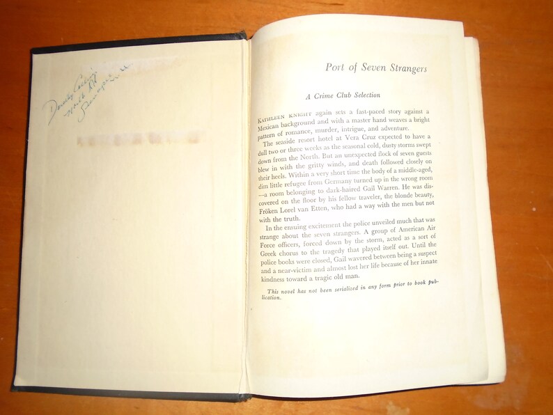Port of Seven Strangers Hardcover Book by Kathleen Moore - Etsy