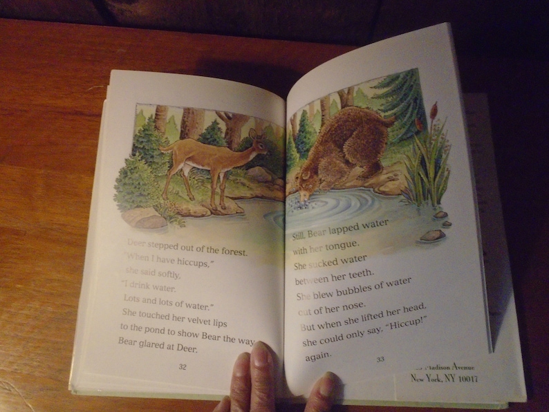 Bear's Hiccups Hardcover Children's Book by Marion Dane Bauer First ...