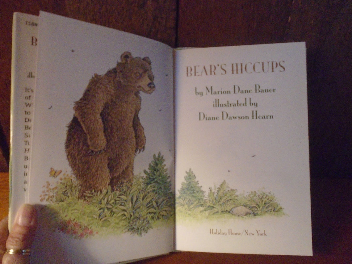 Bear's Hiccups Hardcover Children's Book by Marion Dane Bauer First ...