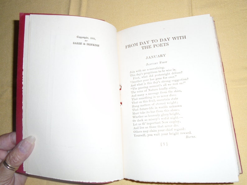 Antique Stiff Card Cover Book From Day to Day With the Poets - Etsy