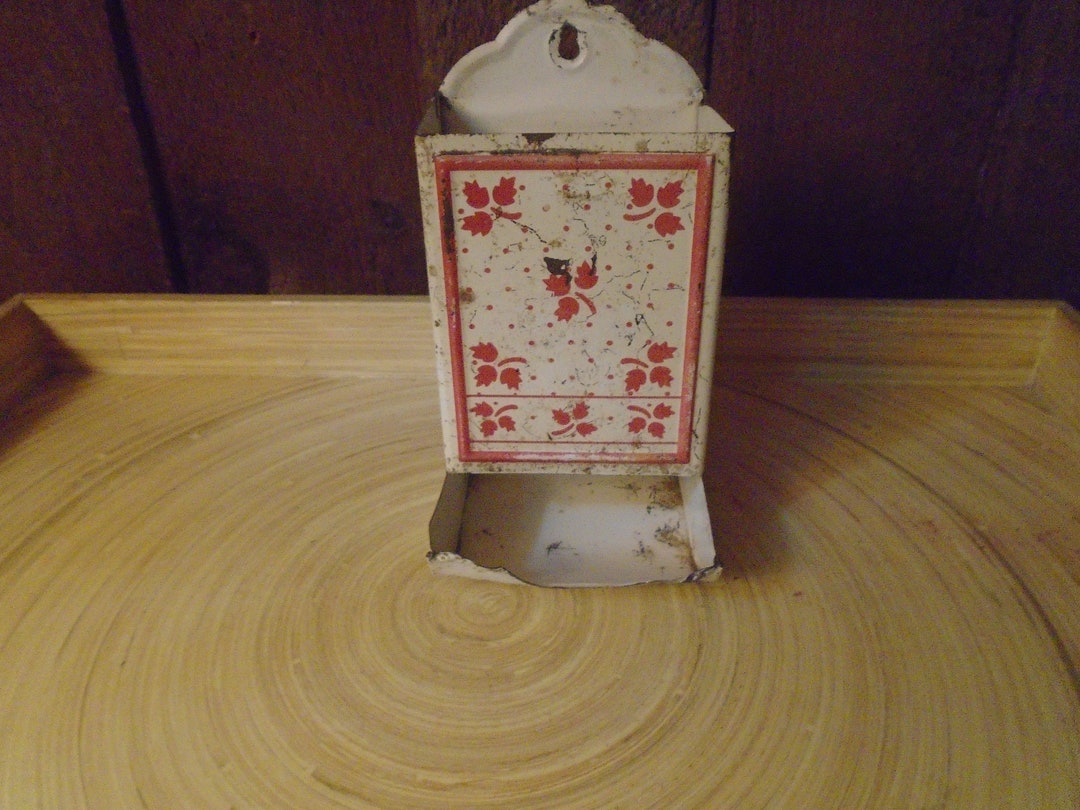 Vintage Floral Metal Match Box Holder Wall Mount - Etsy