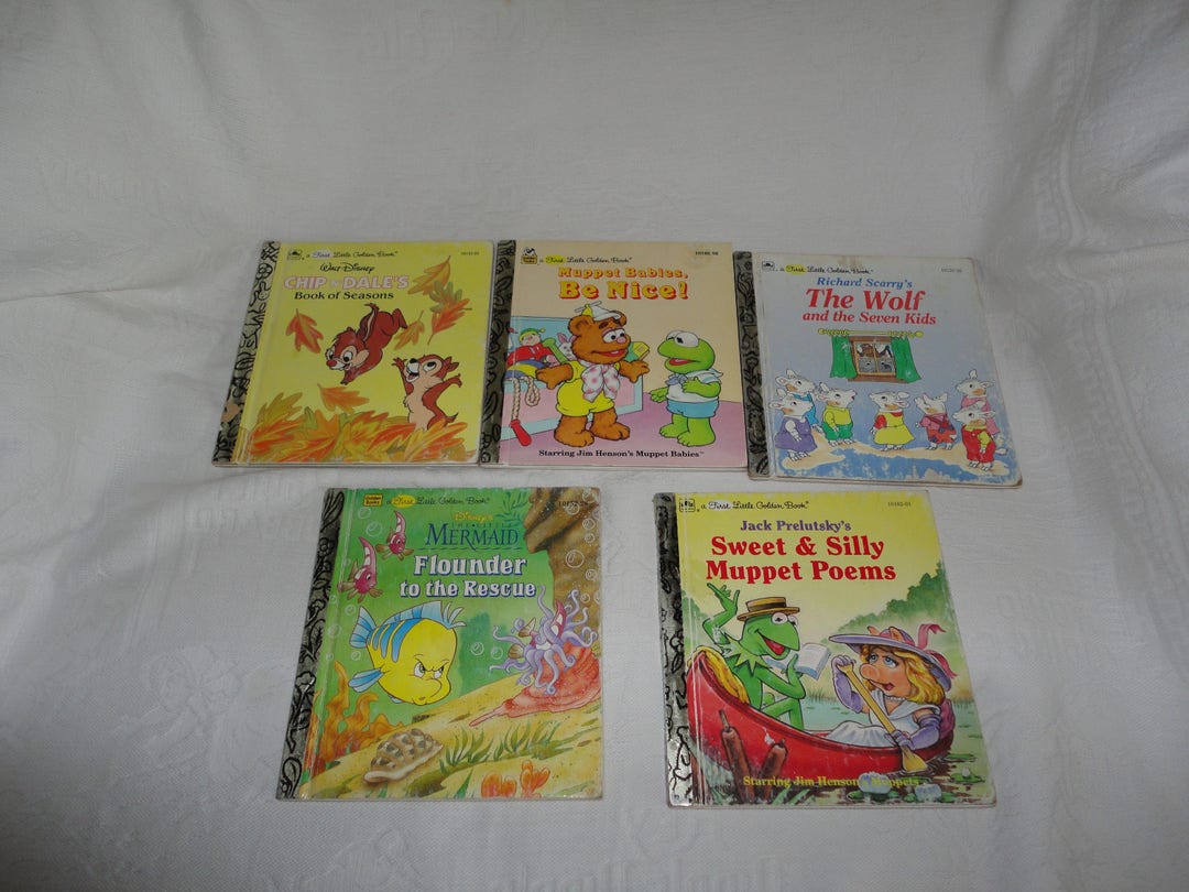 First Little Golden Books Set of 5 1989-1994 Walt Disney Muppet Babies ...