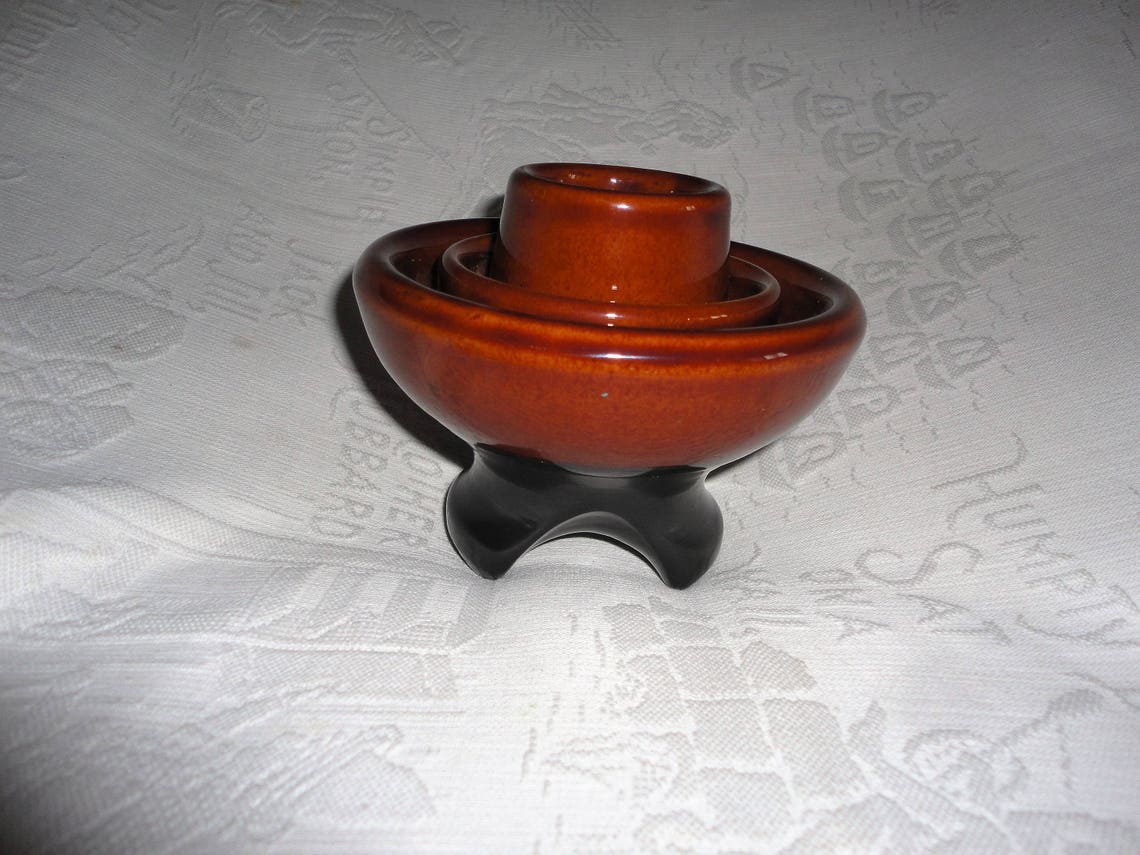 Brown Black Porcelain Pinco Insulator Candle Holder | Etsy