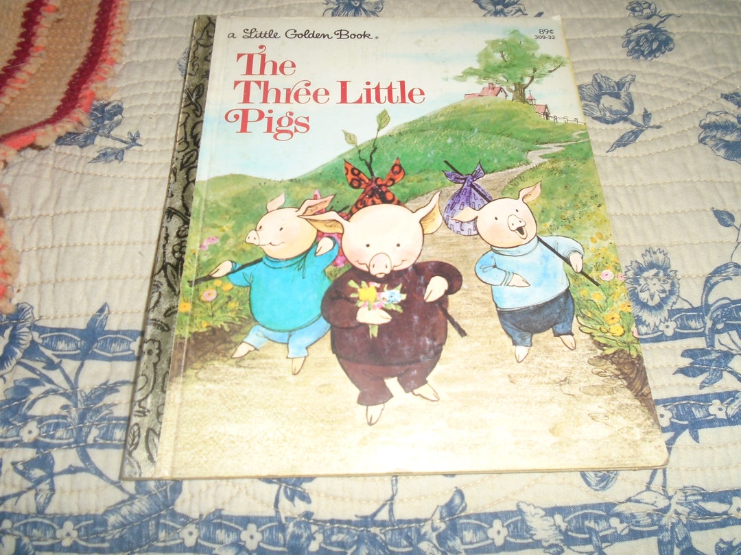 A Little Golden Book the Three Little Pigs - Etsy