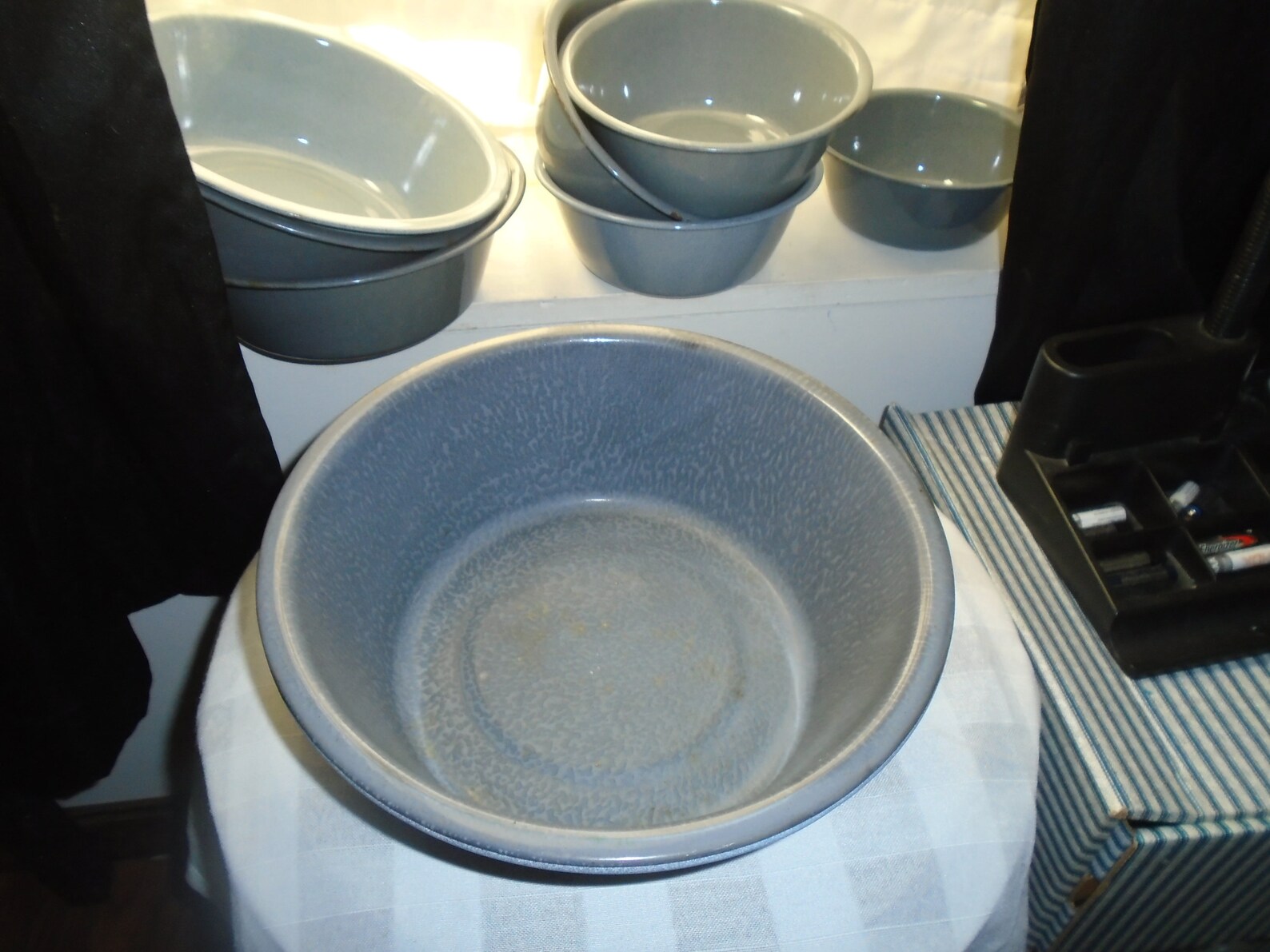 Vintage 9 Piece Gray Enamelware Bowls Assorted Sizes - Etsy