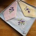 Embroidered Floral Pink Blue Yellow Cotton Handkerchiefs Boxed Vintage ...