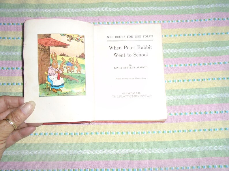 When Peter Rabbit Went to School Small Hardcover Book by Linda - Etsy