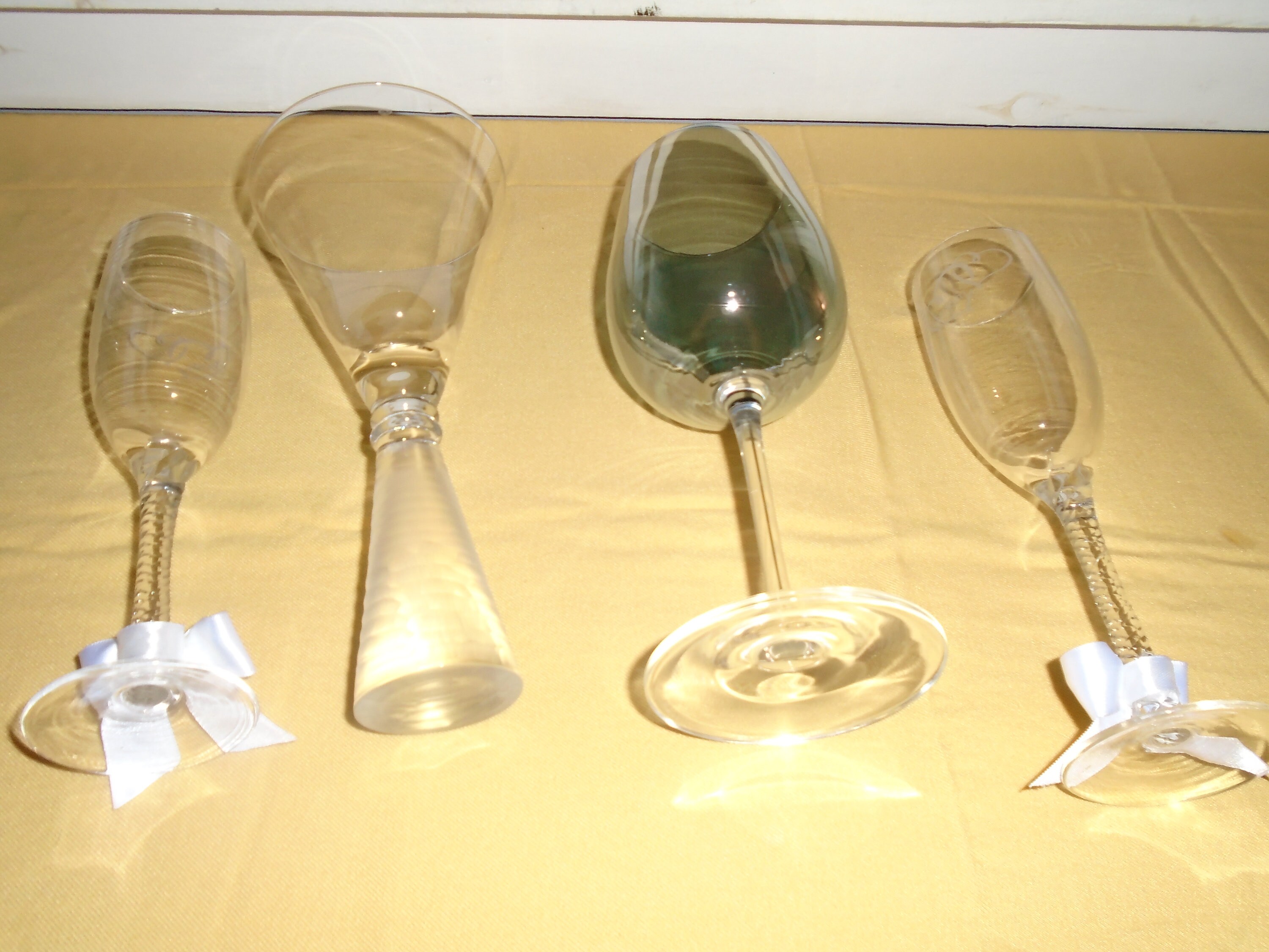 Four Bar Glasses Bride and Groom Flutes Wine Martini Cocktail | Etsy