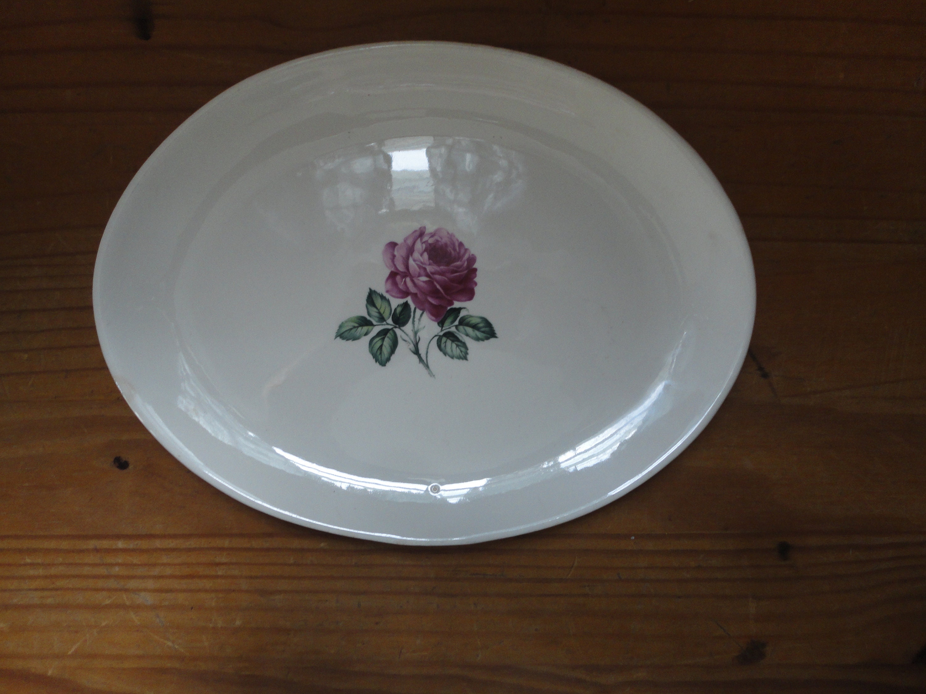 Vintage Rose Oval USA Platter | Etsy