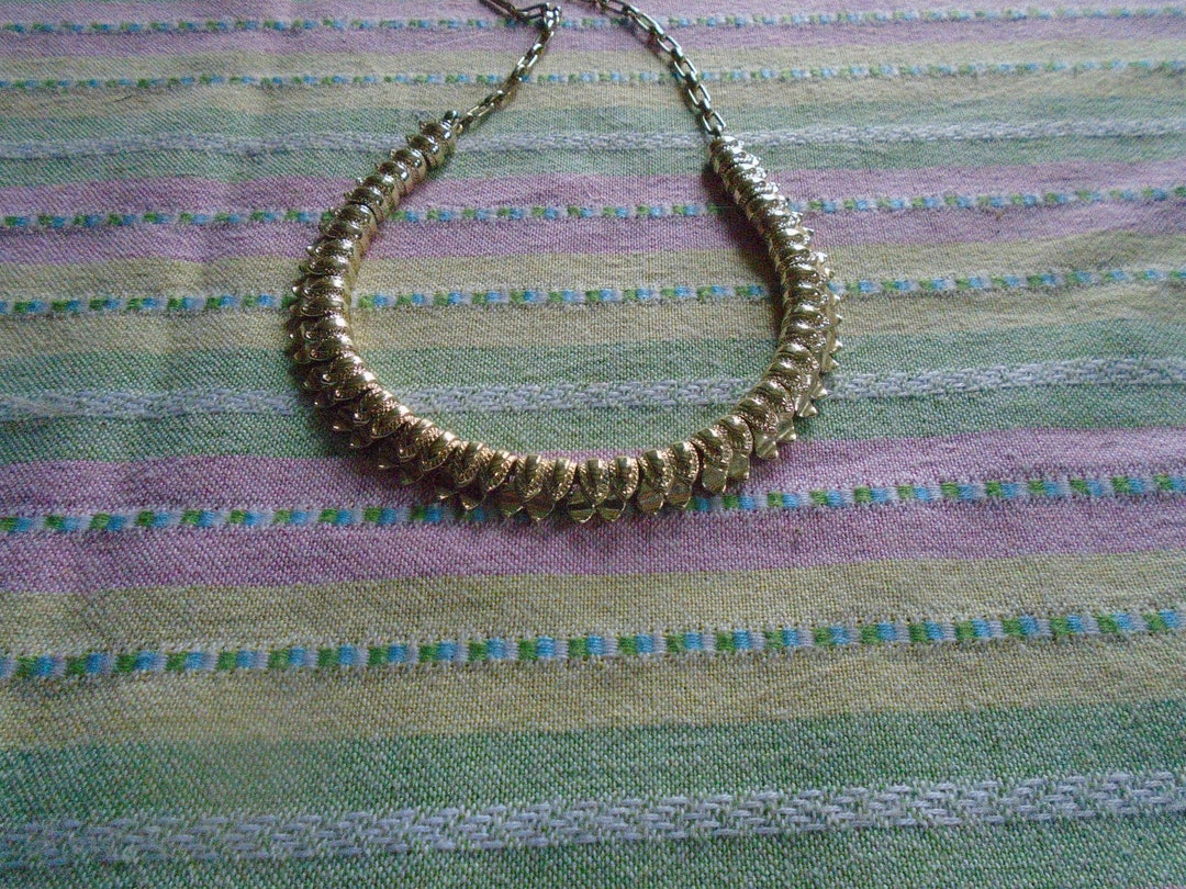 Vintage Gold Tone signiert STAR Panel Link Choker Halskette - Etsy ...