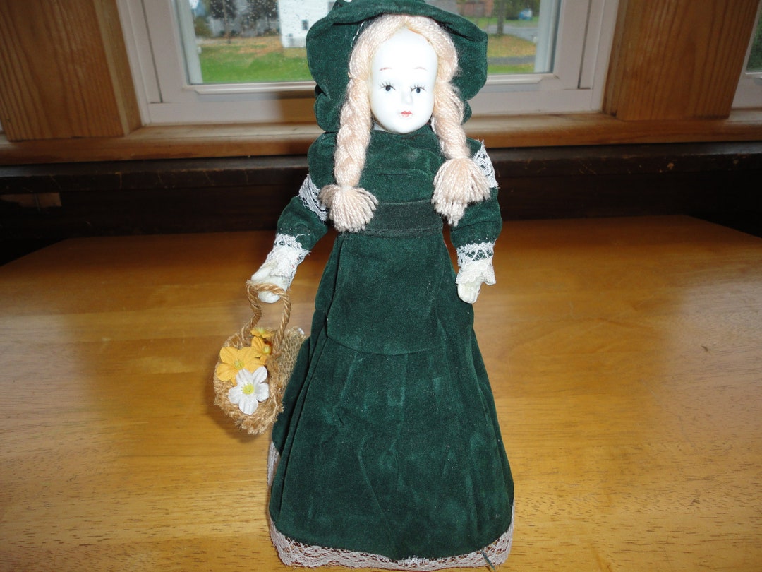 Vintage Rotating Musical Doll Hand Painted Bisque Porcelain - Etsy