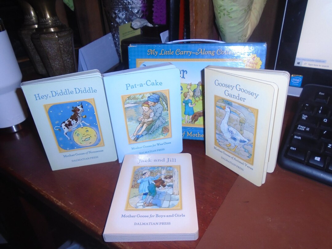 Four Little Board Books of Mother Goose Rhymes My Little Carry Along ...