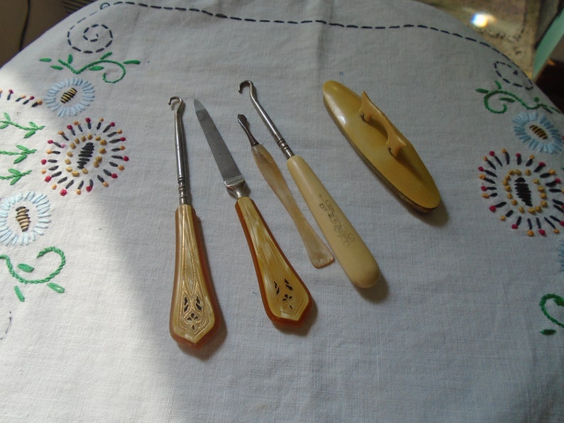 Antique Celluloid Manicure Set | Etsy