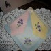 Embroidered Floral Pink Blue Yellow Cotton Handkerchiefs Boxed Vintage ...