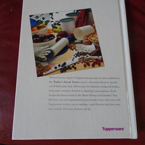 Vintage Decadent Desserts by Tupperware Hardcover Cookbook - Etsy