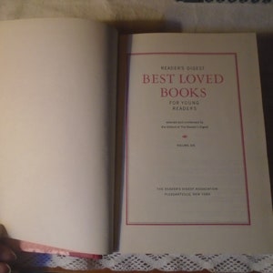 Reader's Digest Best Loved Books for Young Readers First Editions ...