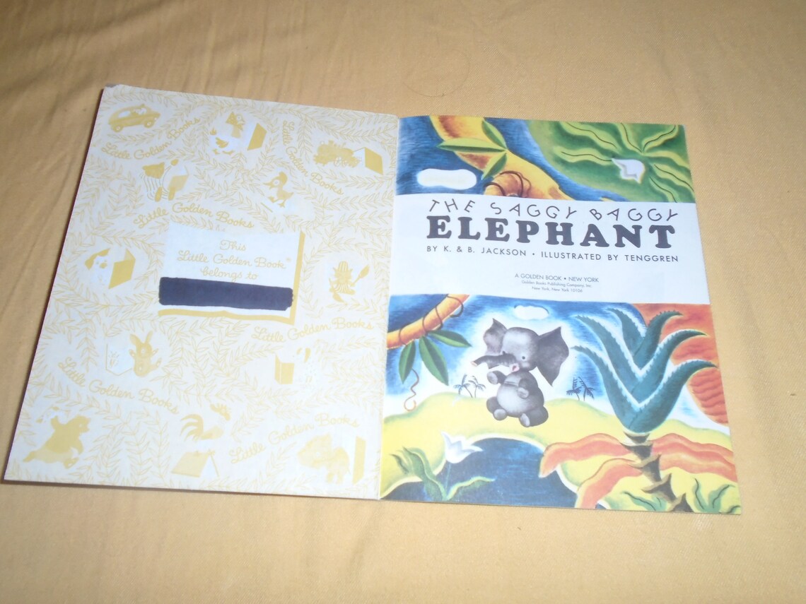 The Saggy Baggy Elephant a Little Golden Book by K. & B. Jackson ...