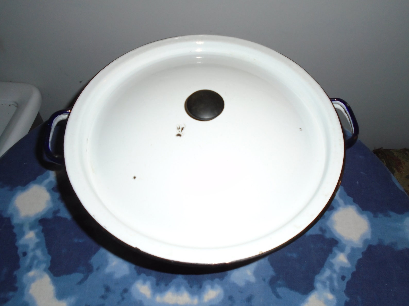 Vintage Enamelware Stock Pot With Lid Farmhouse Kitchen Decor | Etsy