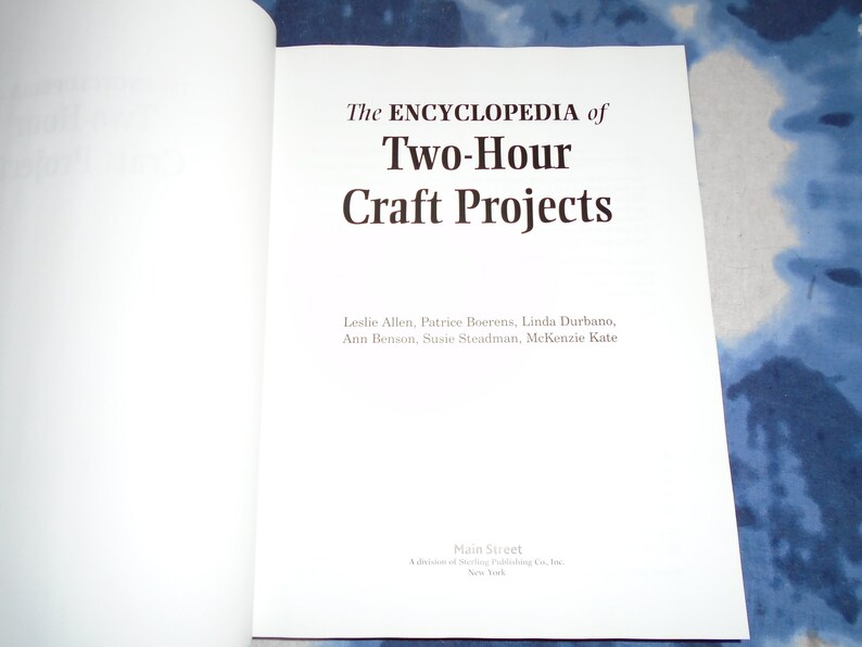 The Encyclopedia of Two Hour Craft Projects Hardcover Book - Etsy