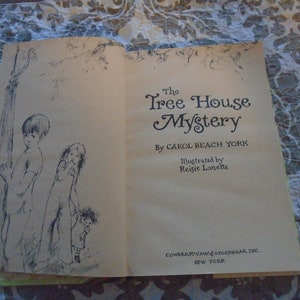 The Tree House Mystery Hardcover Book by Carol Beach York - Etsy