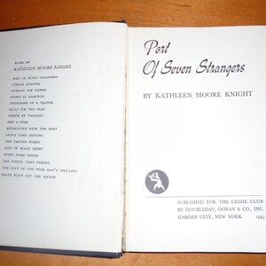 Port of Seven Strangers Hardcover Book by Kathleen Moore Knight First ...