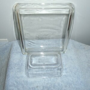 Pyrex Clear Glass Loaf Bread Pan Brownie Baking Dish Set of Two - Etsy