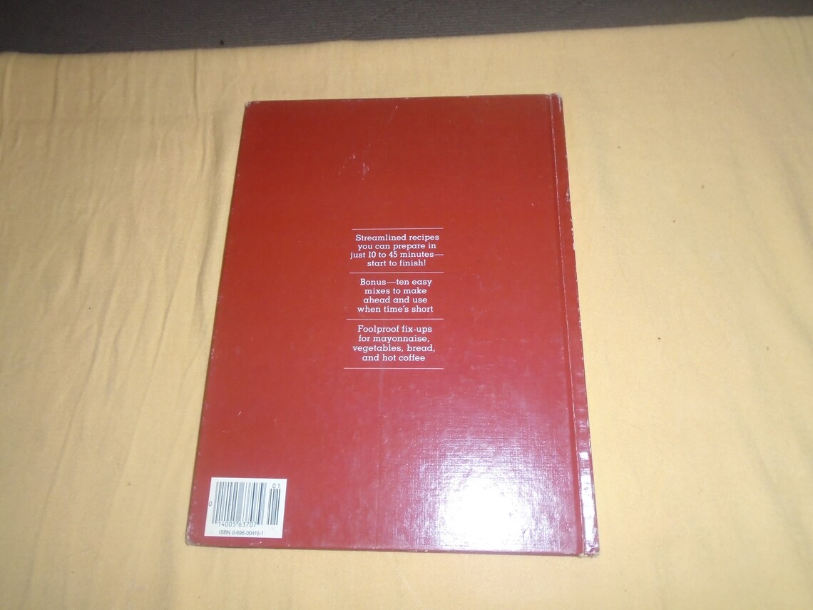 Better Homes and Gardens Fix It Fast Cook Book Hardcover - Etsy