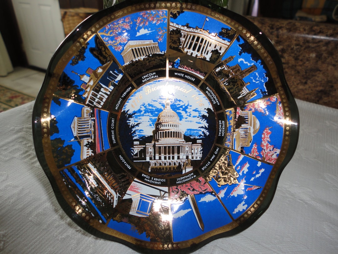 Vintage Washington DC Bicentennial Souvenir Dish Trinket Tray - Etsy