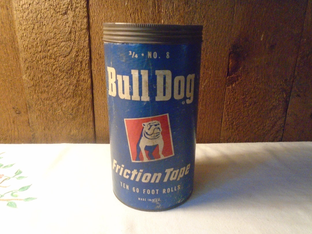 Vintage Bull Dog Friction Tape Tin Farmhouse Decor - Etsy