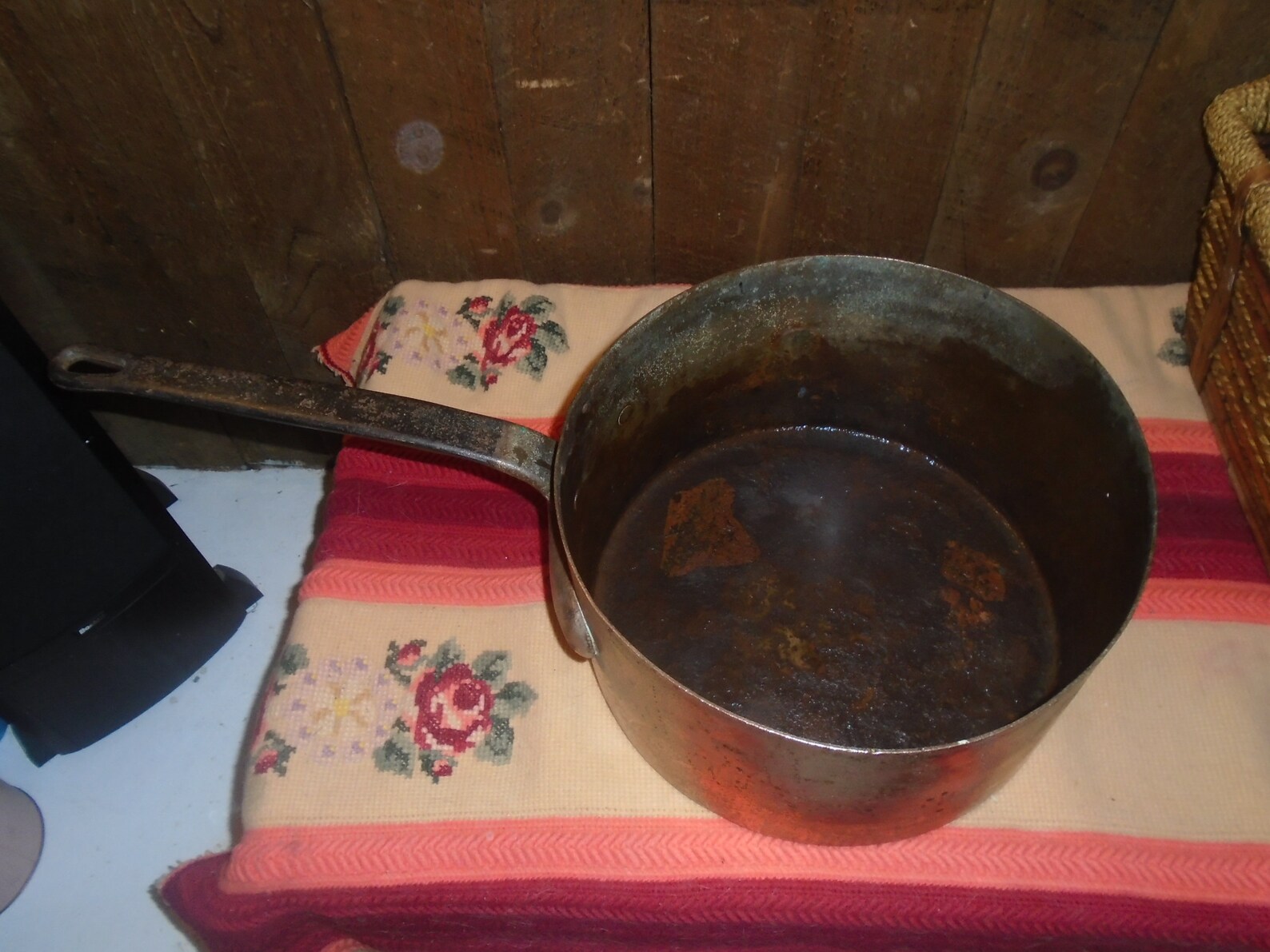 Antique Primitive Heavy Large Cast Iron Handle Cooking Pot - Etsy