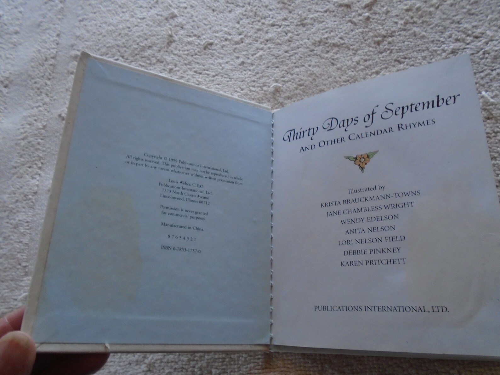 Thirty Days of September and Other Calendar Rhymes Mother Goose Book - Etsy