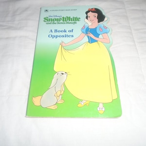 Vintage 1991 Snow White Book of Opposites - Golden Sturdy Shape Book - Etsy