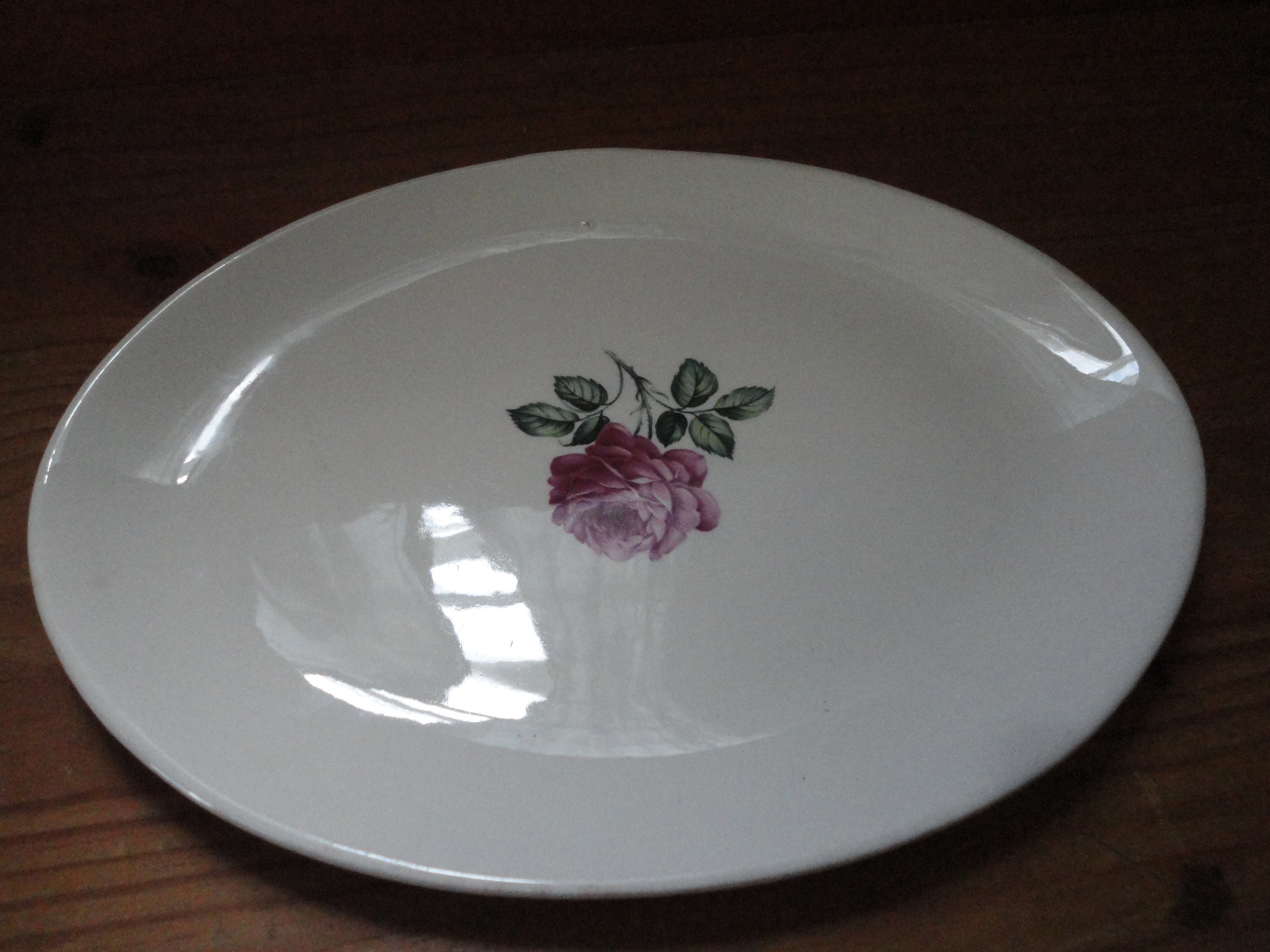 Vintage Rose Oval USA Platter | Etsy