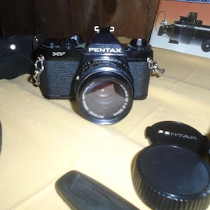 Vintage Pentax 35 Mm Film Camera MV SMC Pentax M 50 Mm Lens and Kiron ...