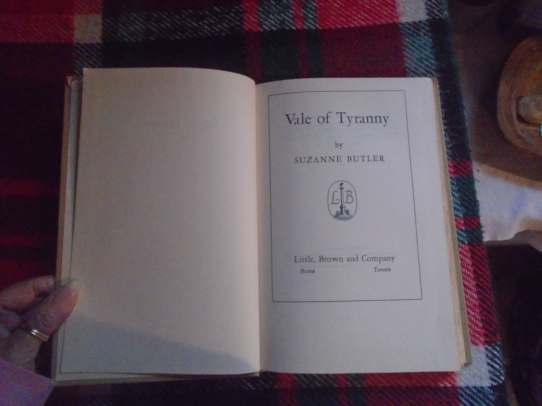 Vale of Tyranny Hardcover Book by Suzanne Butler First Edition - Etsy