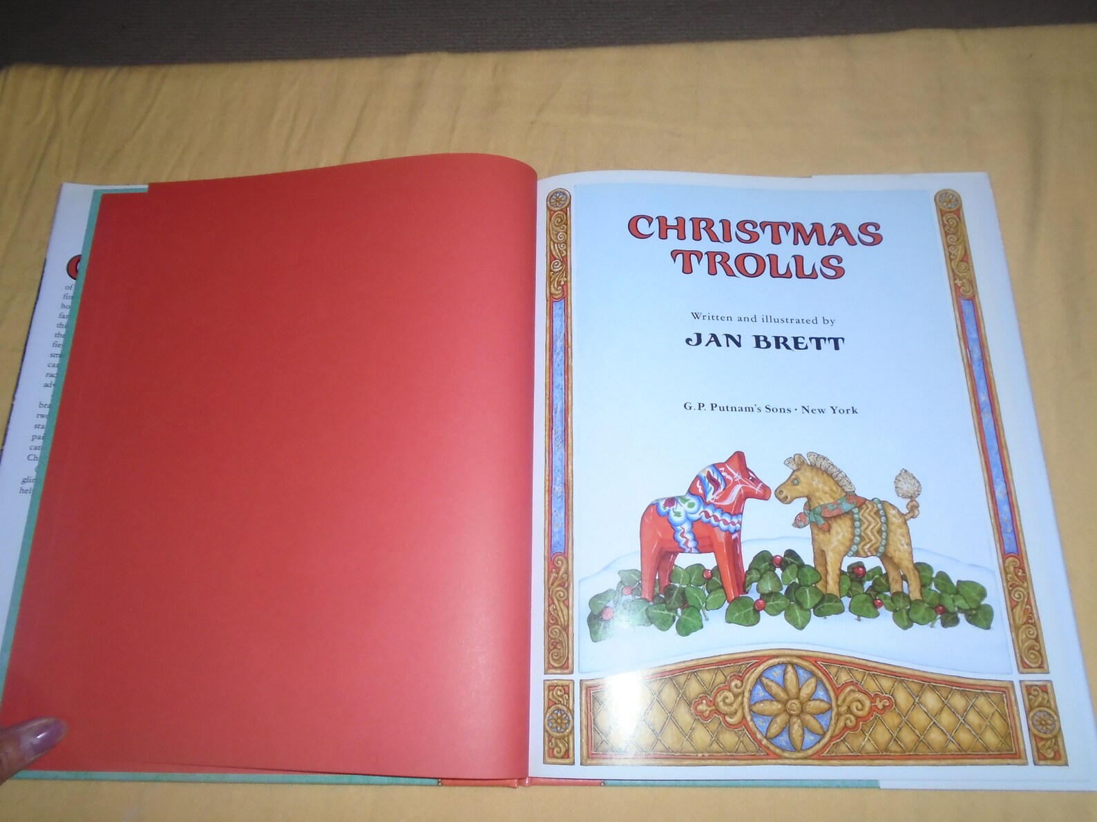 Christmas Trolls by Jan Brett Hardcover Book With Dust Jacket - Etsy