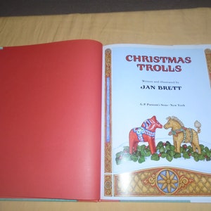 Christmas Trolls by Jan Brett Hardcover Book With Dust Jacket - Etsy