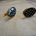 Victoria Flemming Cuff Links Hand Painted Porcelain Black and White ...