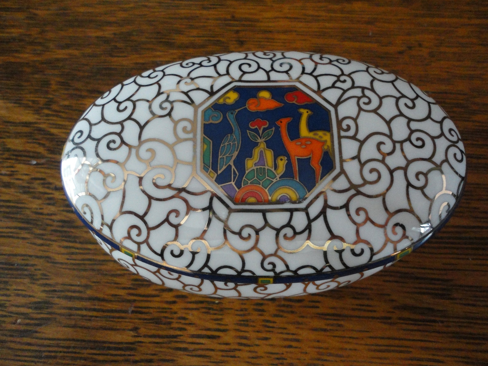 Vintage Saint James Trinket Box Fine Bone China Animal Motif - Etsy